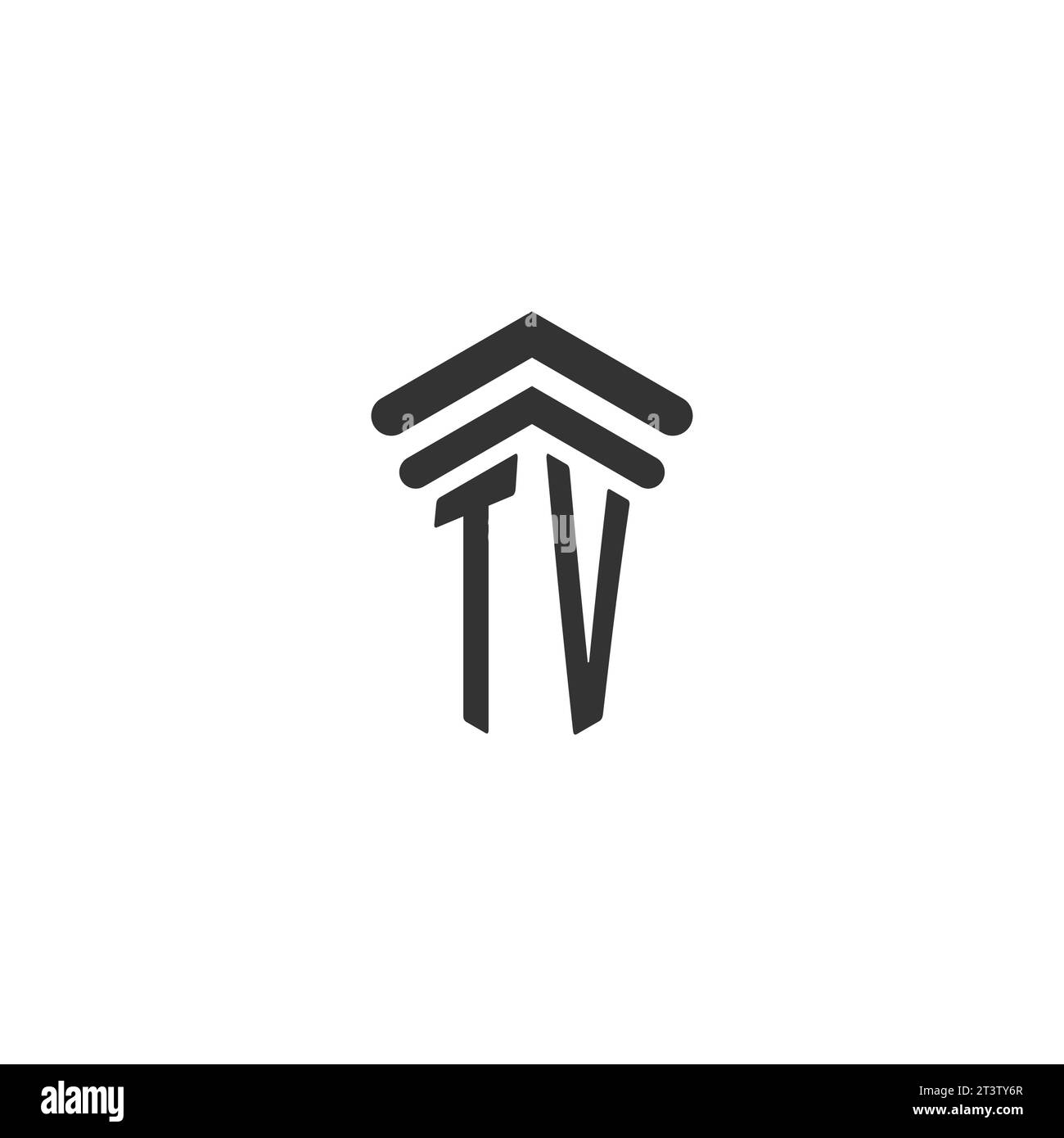 TV initial for law firm logo design template Stock Vector Image & Art ...