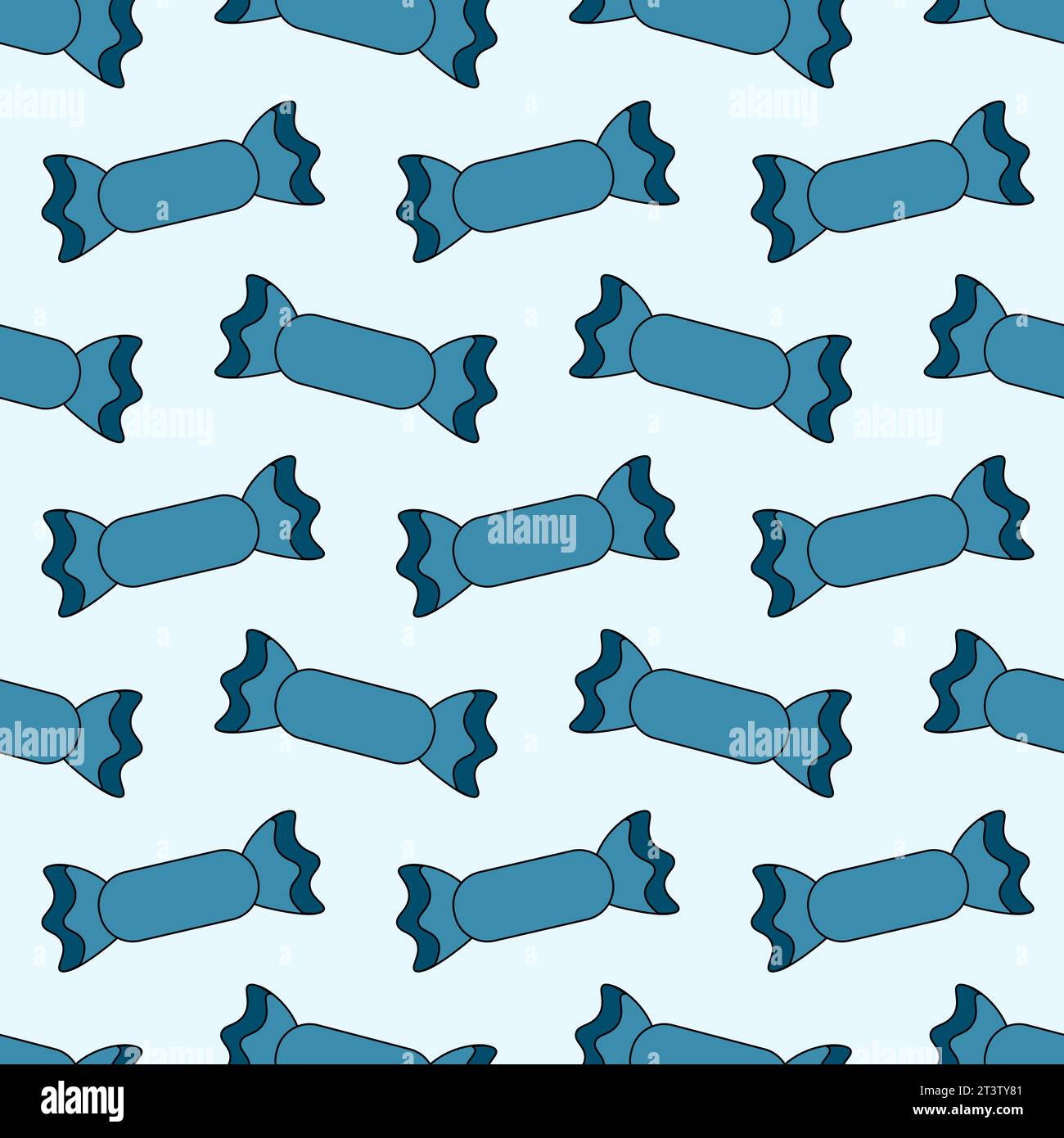 Seamless pattern with wrapping blue candies. Sweet food background ...