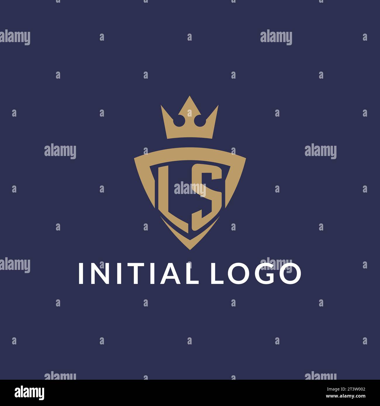 LS logo with shield and crown, monogram initial logo style vector file Stock Vector Image & Art ...