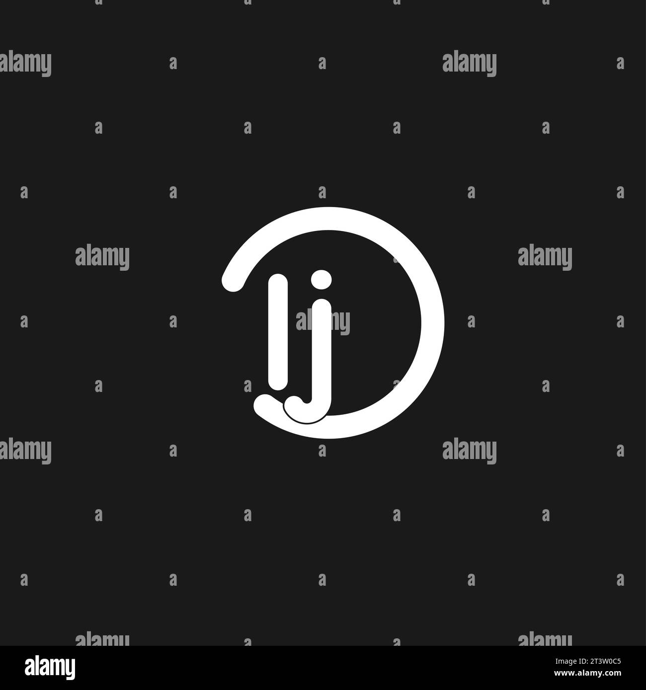Initials LJ logo monogram with simple circles lines vector graphic Stock Vector Image & Art - Alamy