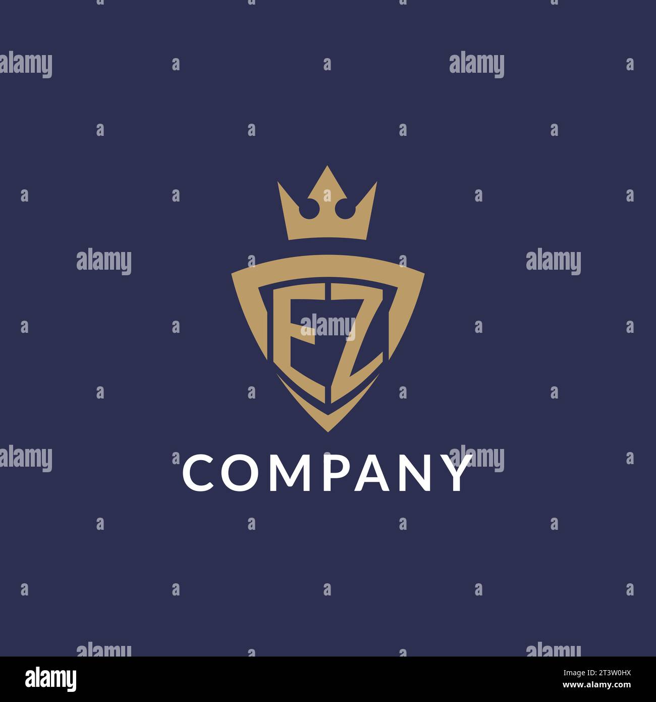 EZ logo with shield and crown, monogram initial logo style vector file ... EZ logo with shield and crown, monogram initial logo style vector file ...