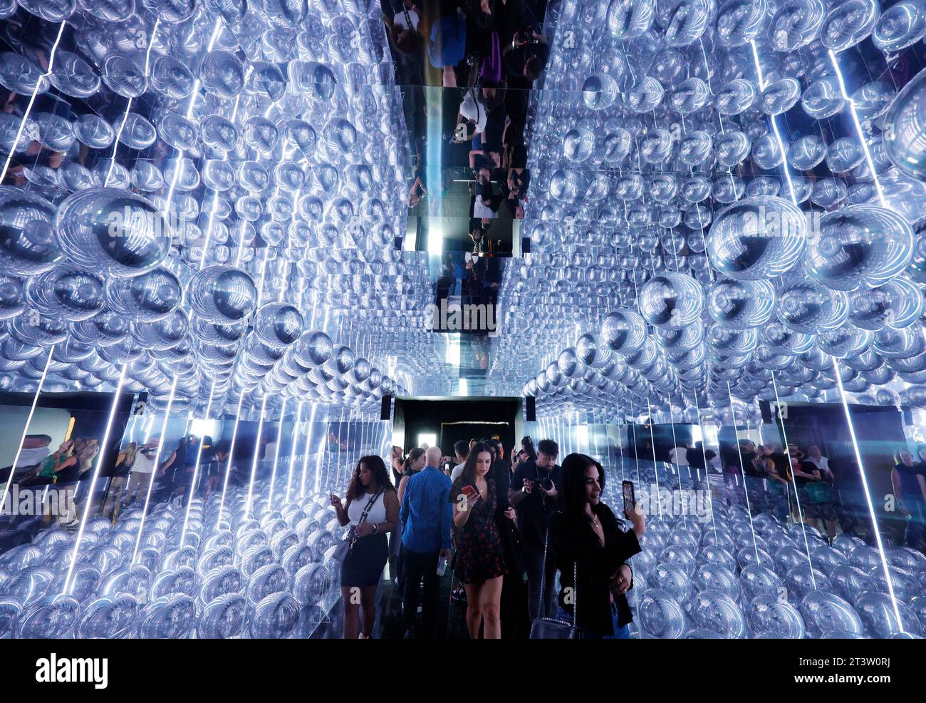 New York, United States. 26th Oct, 2023. Guests tour the exhibit when ...