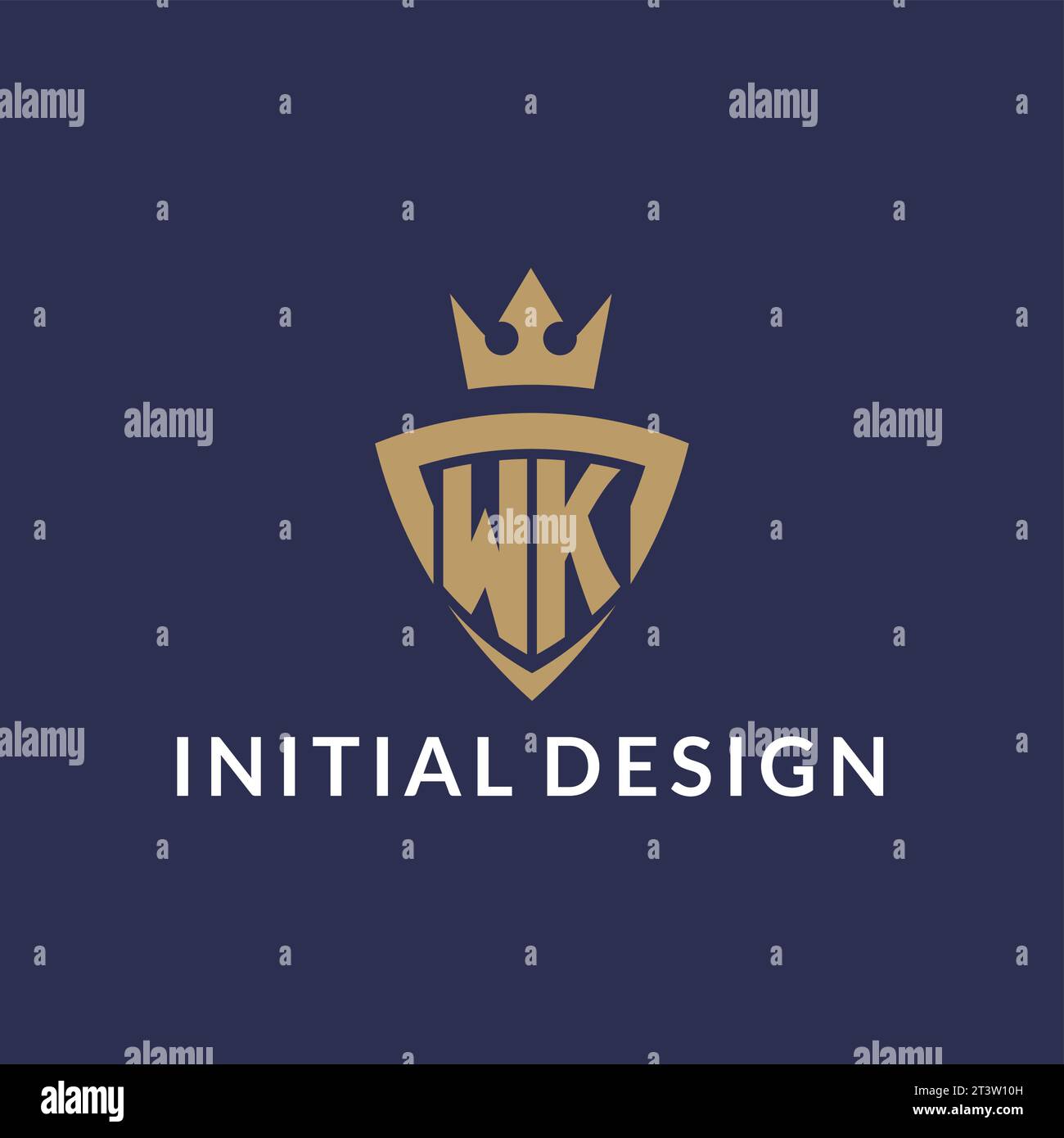 WK logo with shield and crown, monogram initial logo style vector file ... WK logo with shield and crown, monogram initial logo style vector file ...