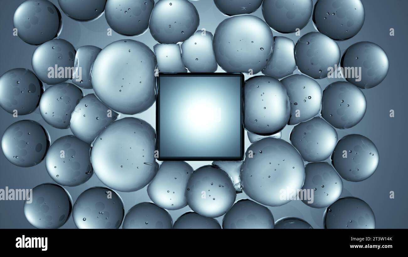 Microscopic view of nanobubbles rendered in 3D Stock Photo - Alamy