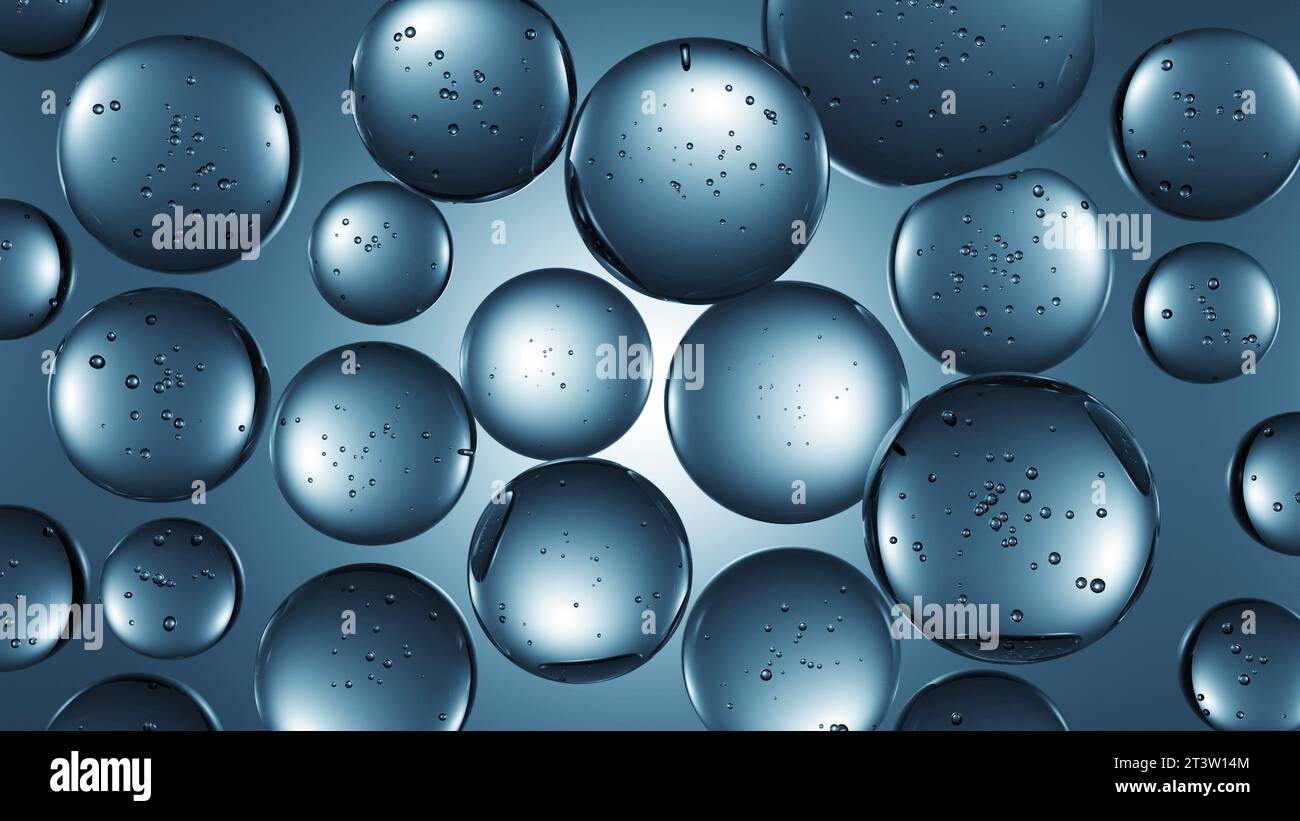 Microscopic view of nanobubbles rendered in 3D Stock Photo - Alamy
