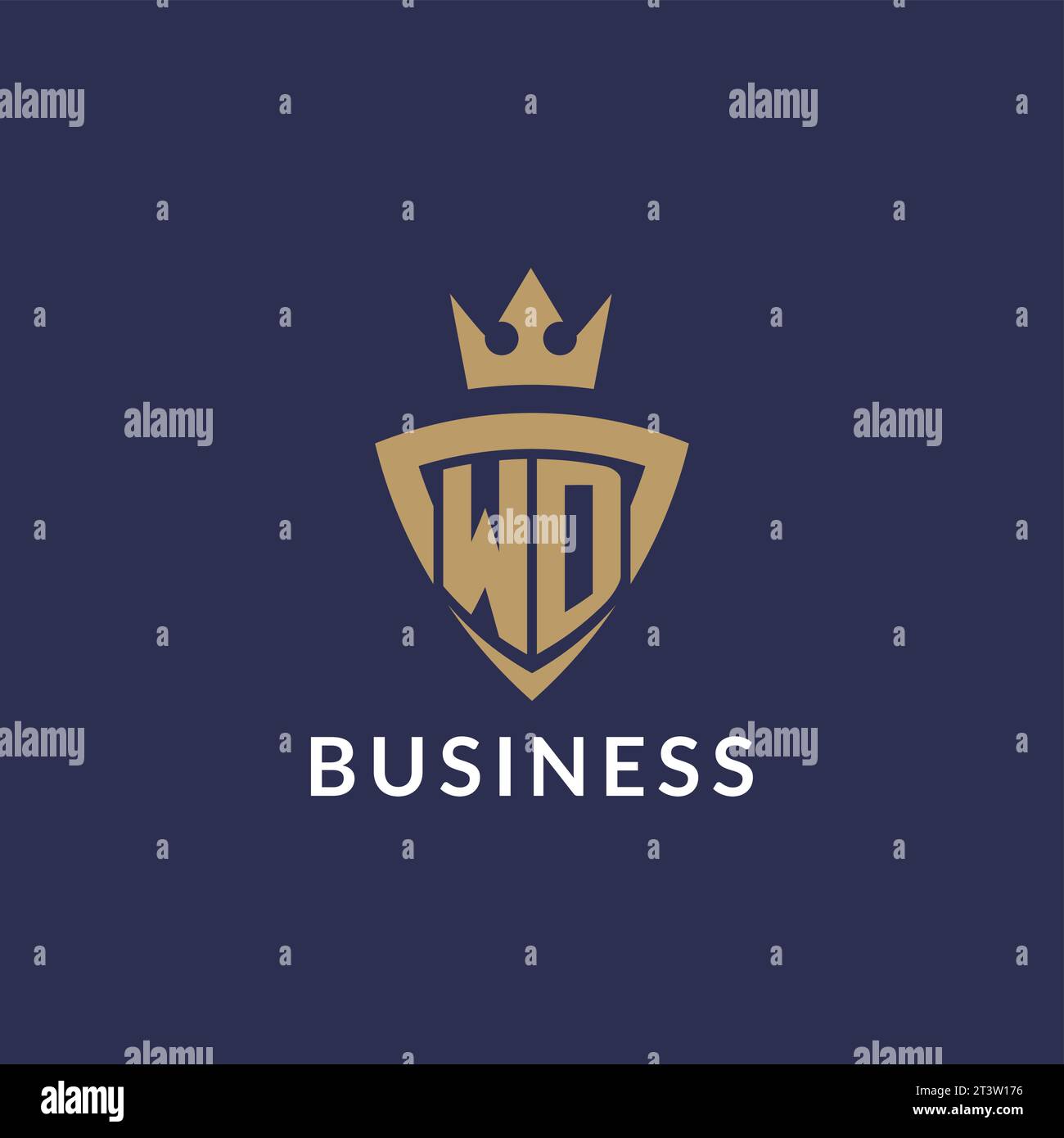 WD logo with shield and crown, monogram initial logo style vector file Stock Vector Image & Art ...