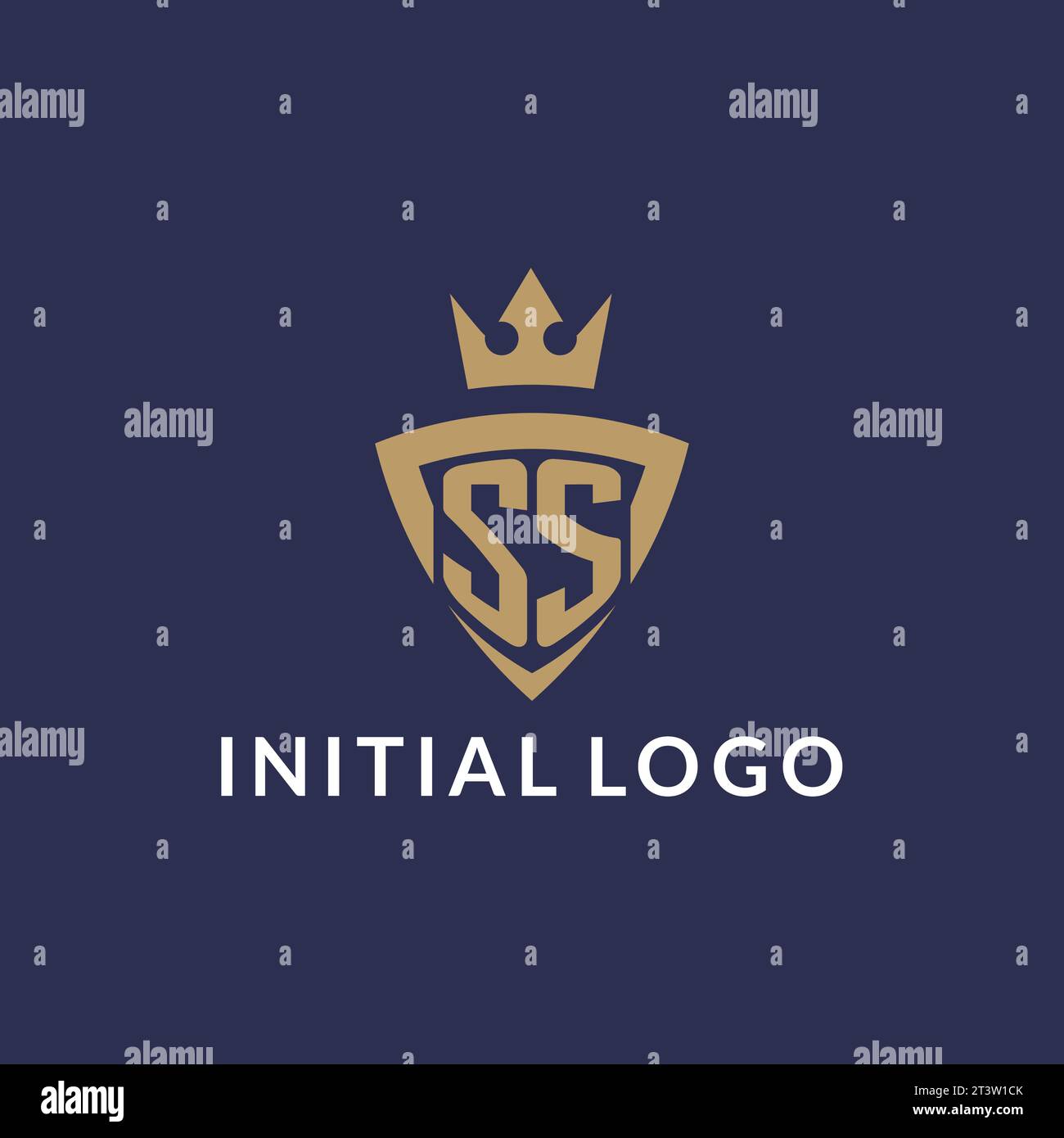 SS logo with shield and crown, monogram initial logo style vector file Stock Vector Image & Art ...