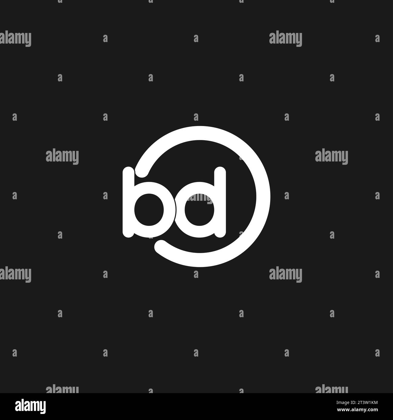 Logo initial letters bd vector vectors Black and White Stock Photos ...