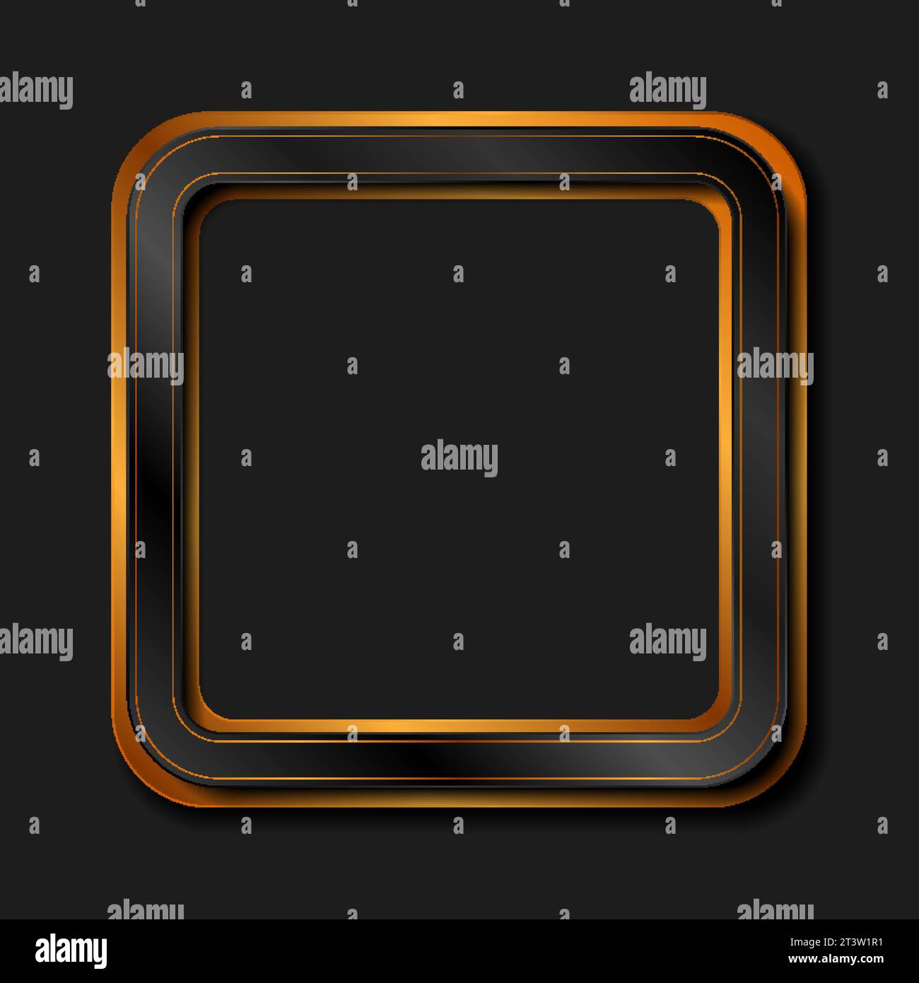 Black and bronze abstract square frame geometric background. Vector ...