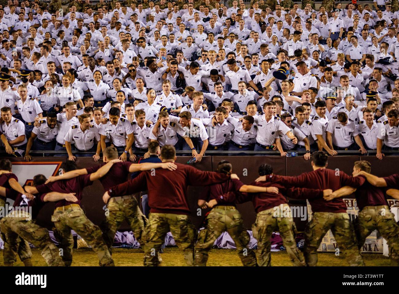 Blacksburg, VA, USA. 26th Oct, 2023. The Virginia Tech Corps of Cadets ...