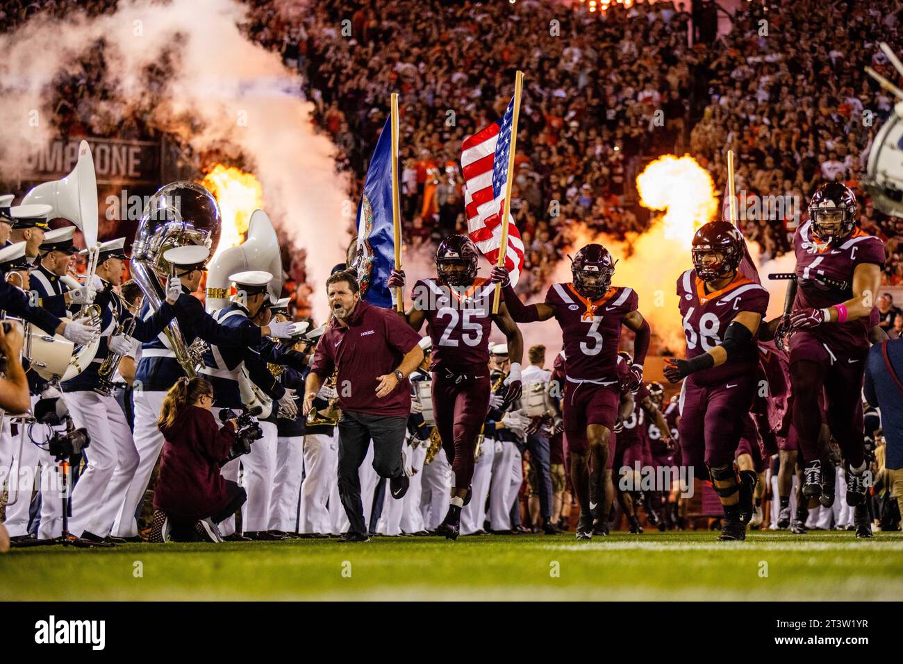Blacksburg, VA, USA. 26th Oct, 2023. Virginia Tech Hokies head coach ...