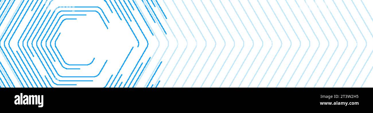 Blue hexagonal lines abstract futuristic technology banner design. Vector background Stock ...