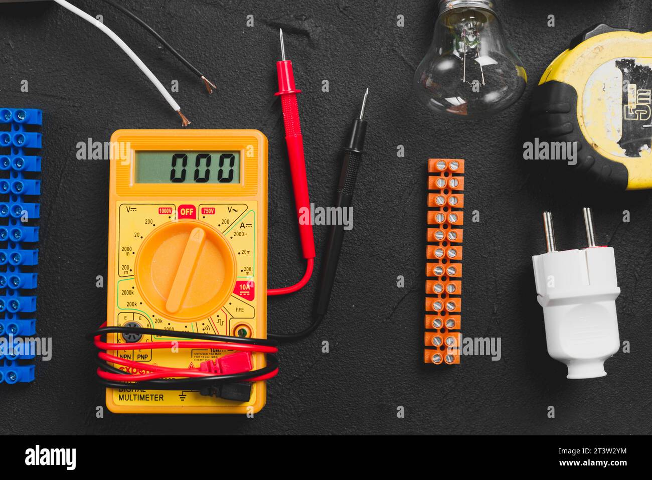 Multimeter electrical instruments table Stock Photo - Alamy