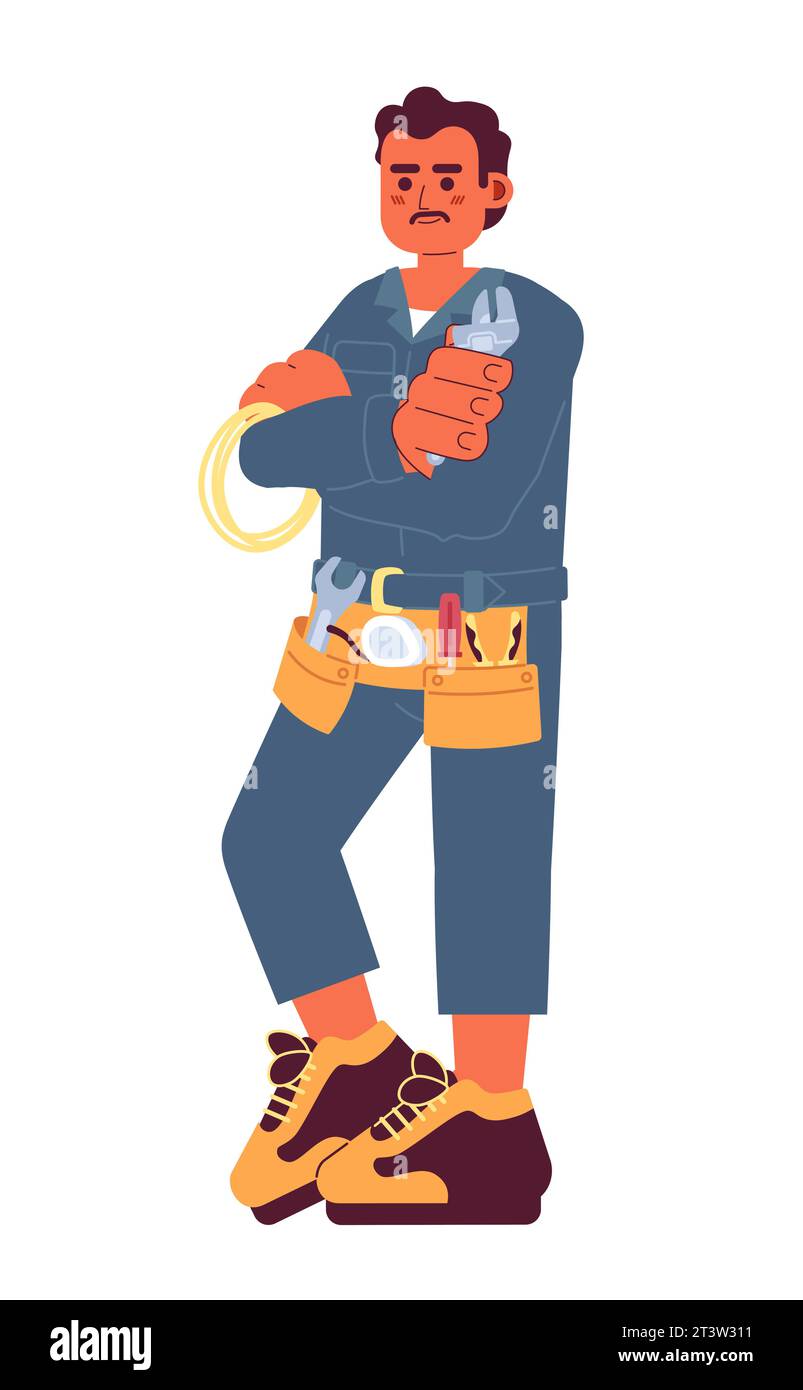 Handyman tool belt cartoon flat illustration Stock Vector Image & Art ...