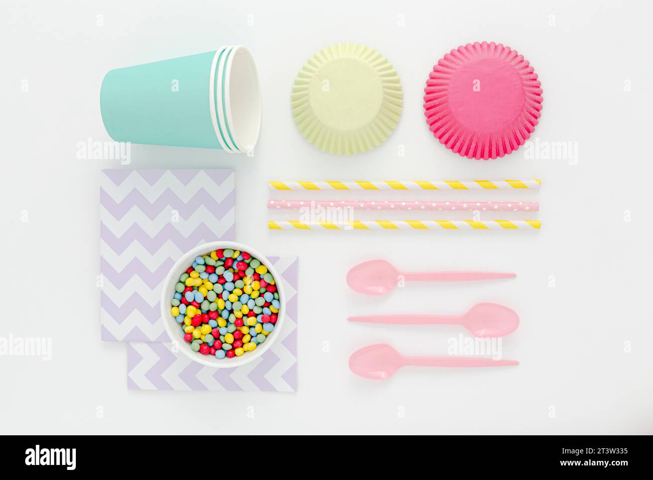 Plastic cutlery party Stock Photo - Alamy
