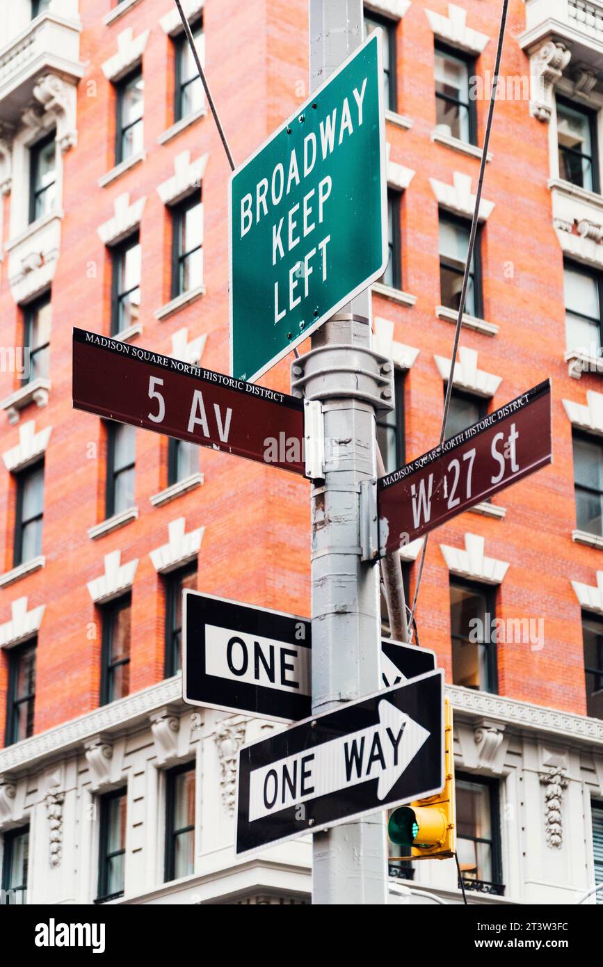 Signposts street pillar Stock Photo - Alamy