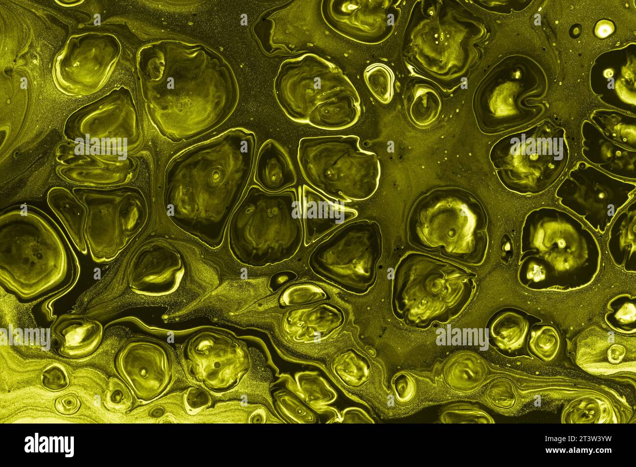 Toxic green bubbles acrylic painting Stock Photo - Alamy