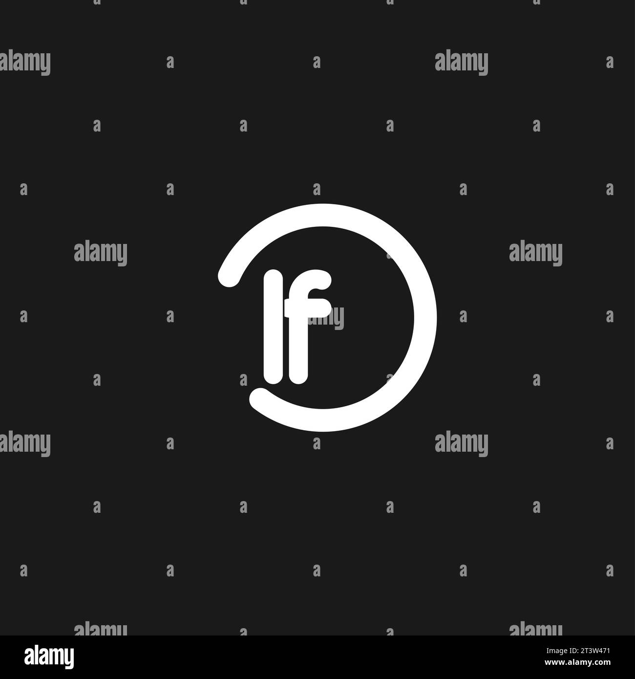 Initials LF logo monogram with simple circles lines vector graphic Stock Vector Image & Art - Alamy