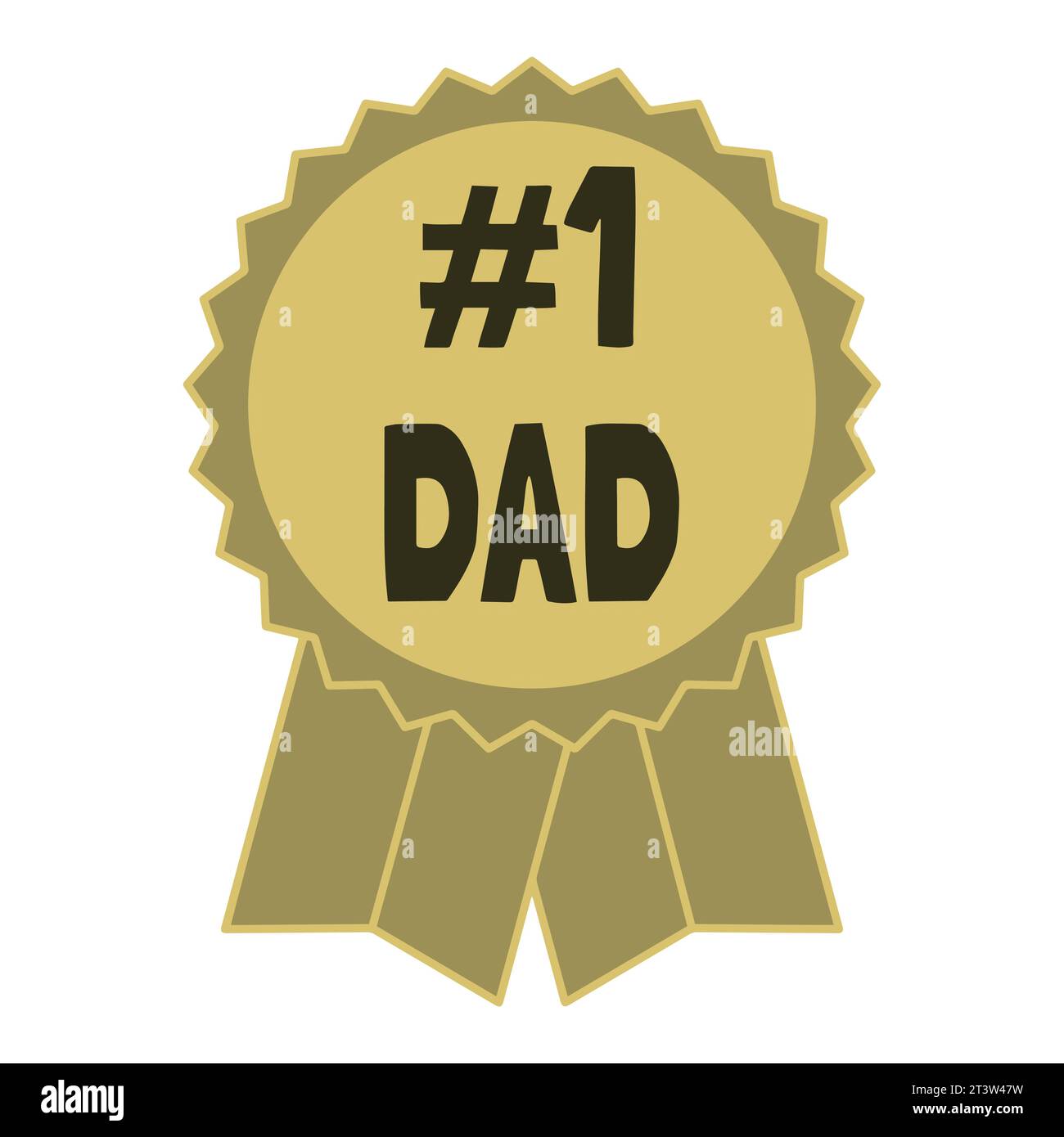 Best dad award ribbon rosette. World Best Dad Badge award vector ...