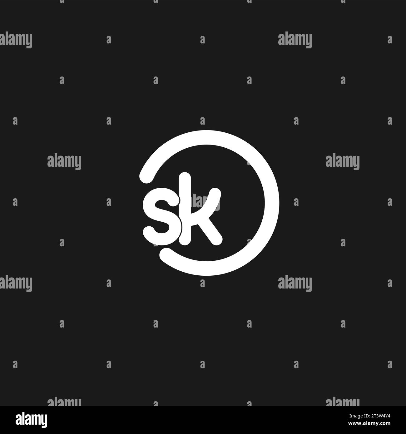 Sk circle logo hi-res stock photography and images - Alamy