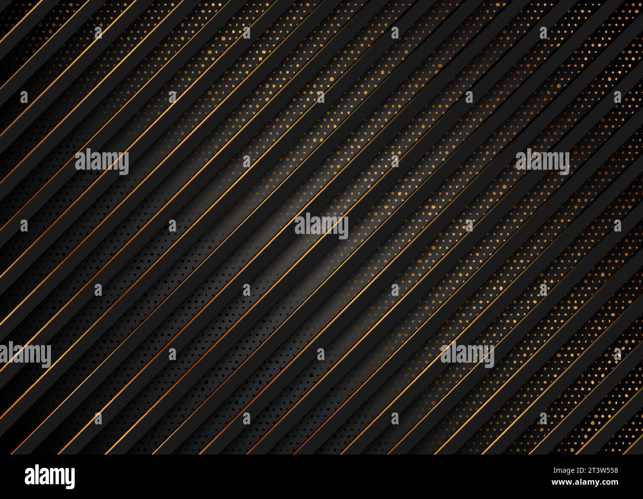 Black technology geometric background with golden dots and lines ...