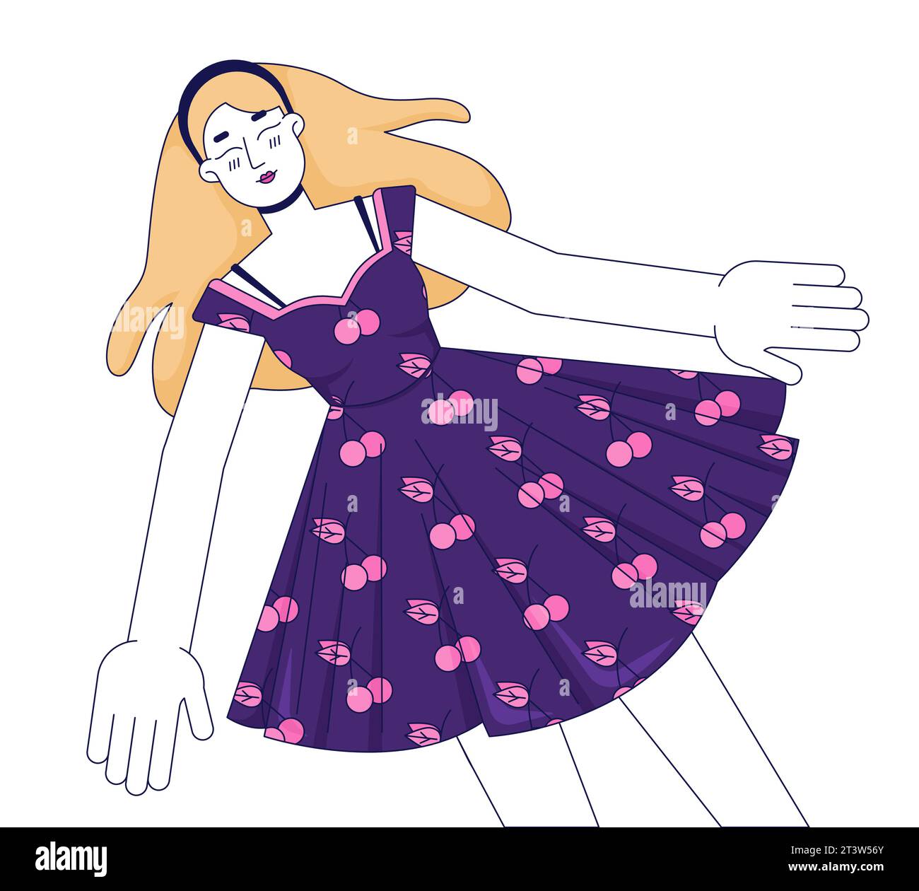 Woman Lying Down Dress Stock Vector Images Alamy