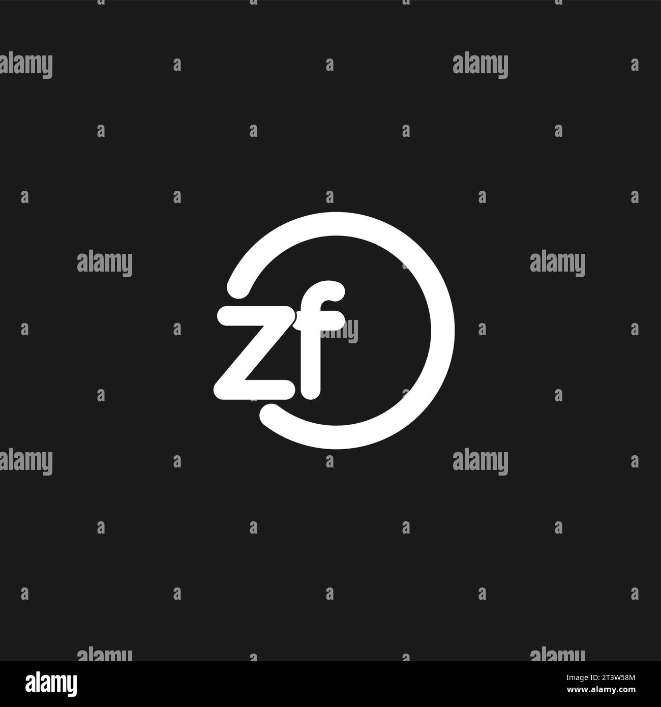 Initials ZF logo monogram with simple circles lines vector graphic Stock Vector Image & Art - Alamy