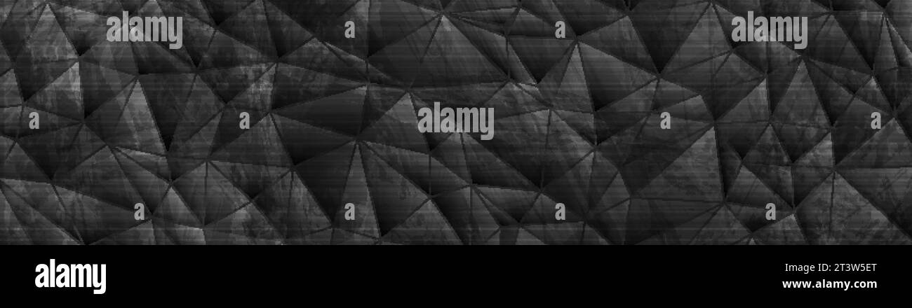 Dark grey grunge tech low poly abstract background. Geometric vector ...