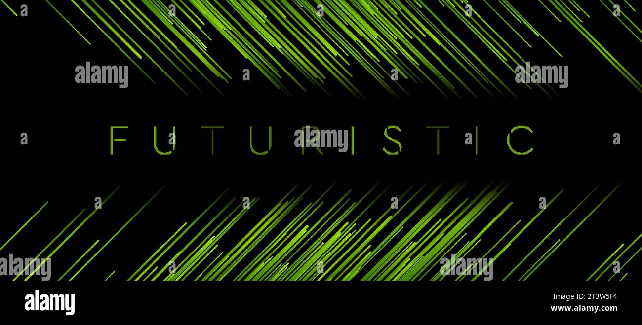 Futuristic technology modern graphic design with green lines. Abstract ...