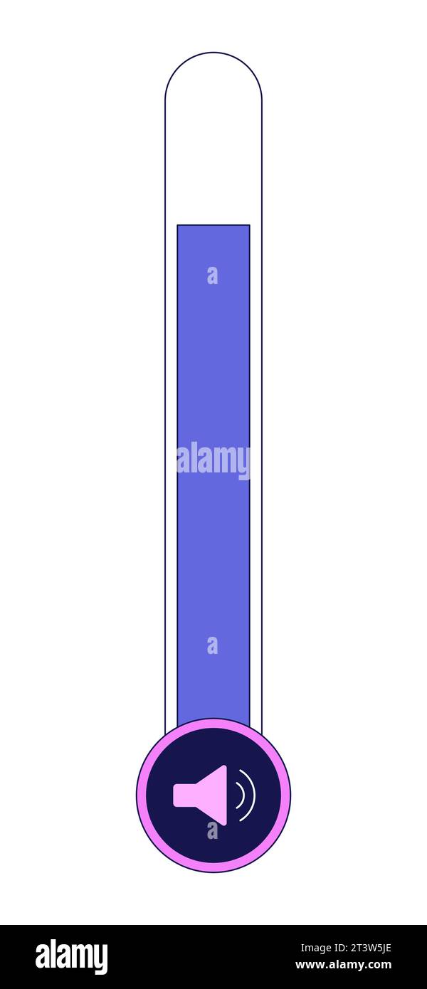 Adjust volume control 2D linear cartoon object Stock Vector Image & Art ...