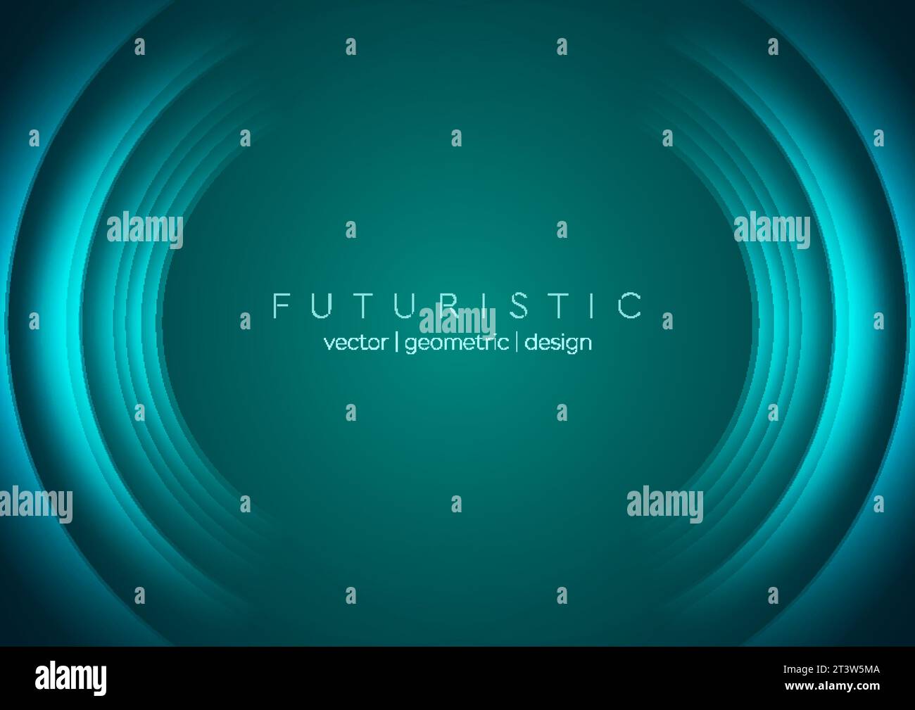 Cyan shiny technology background with abstract glowing round shapes ...