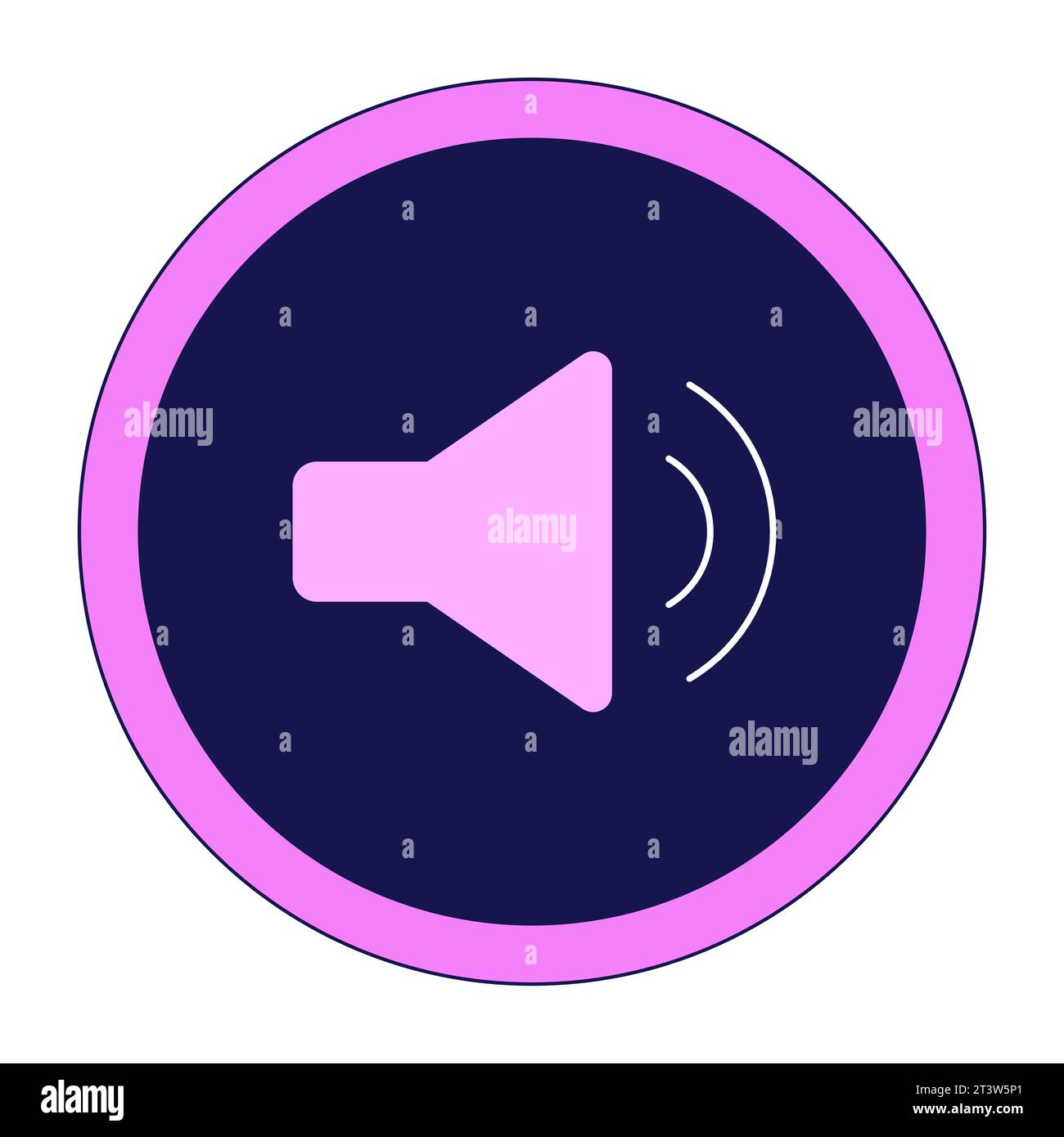 Push button audio 2D linear cartoon object Stock Vector Image & Art - Alamy