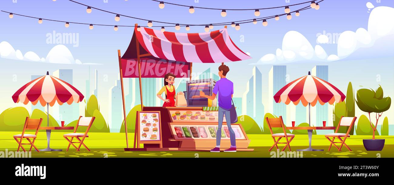 Garlands vendor Stock Vector Images - Alamy
