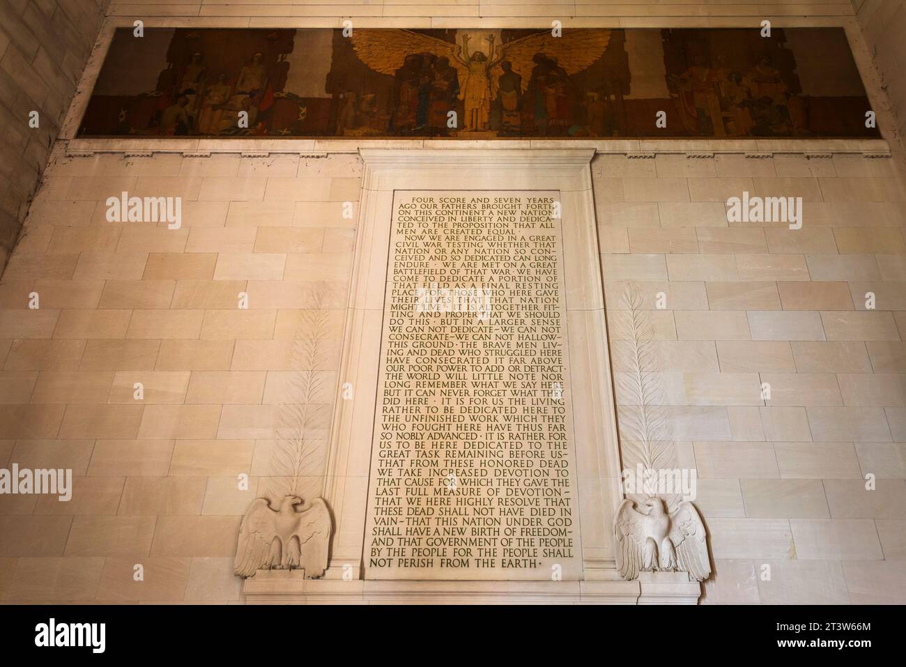 The Gettysburg Address at the Lincoln Memorial, Washington, DC USA ...