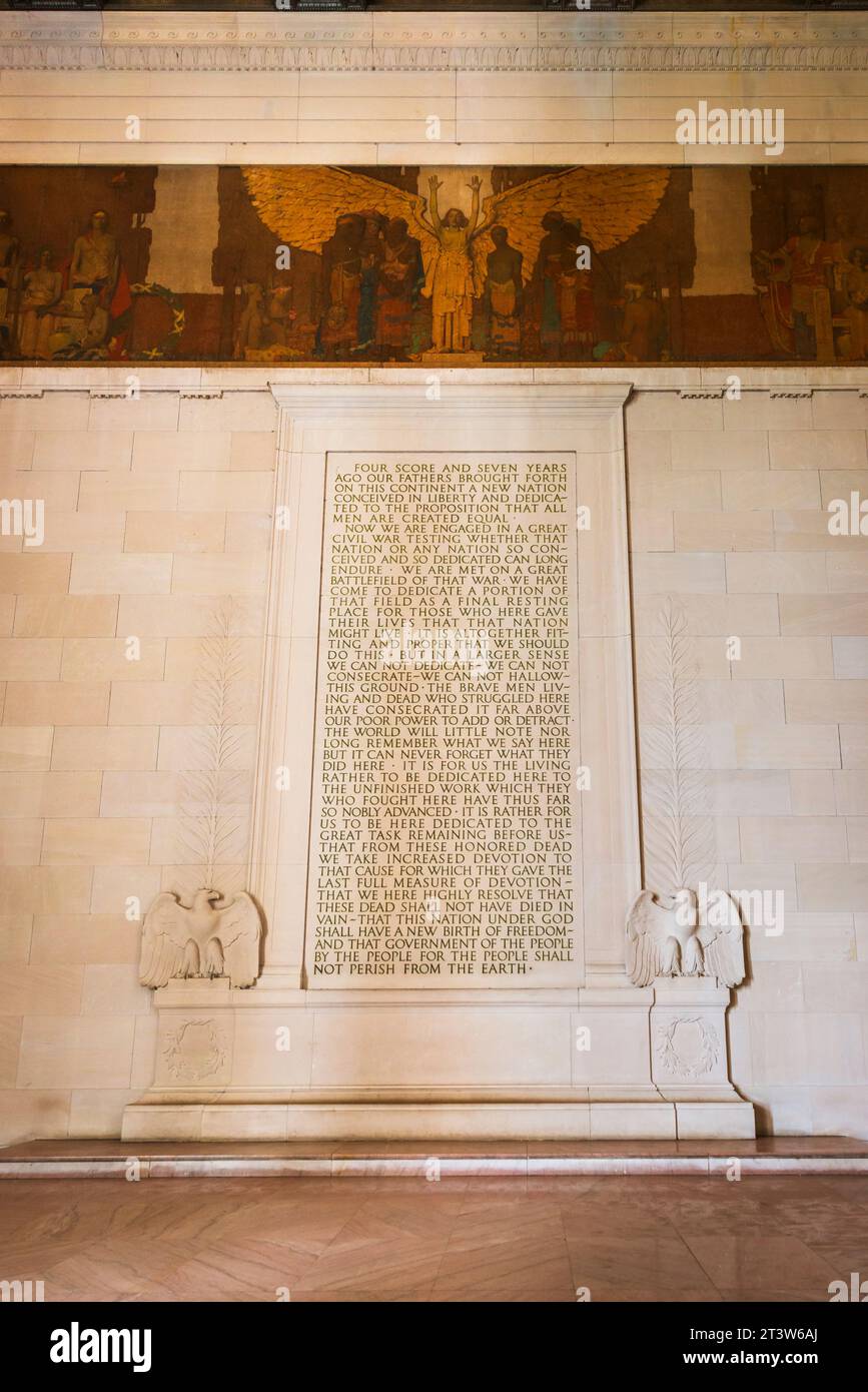 The Gettysburg Address at the Lincoln Memorial, Washington, DC USA ...