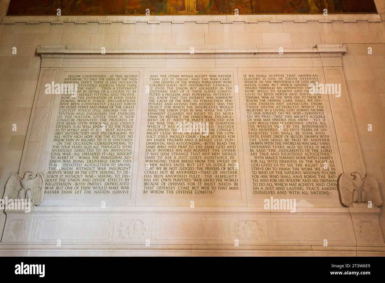President Lincoln's second inaugural address at the Lincoln Memorial ...