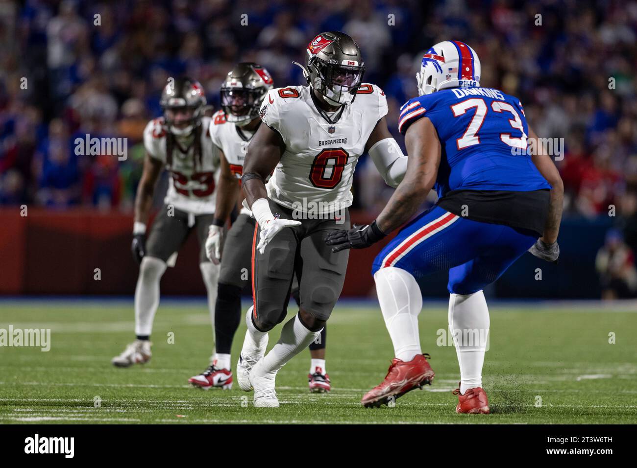 Tampa Bay Buccaneers linebacker Yaya Diaby (0) defends during an NFL ...