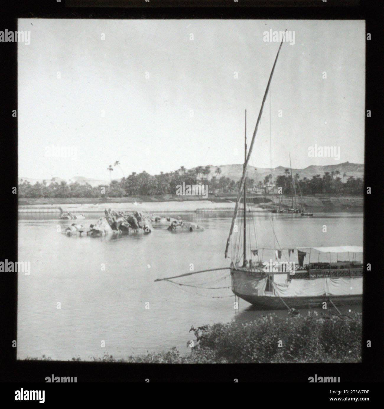 View of The Nile - 1920s Cairo, Egypt Stock Photo - Alamy
