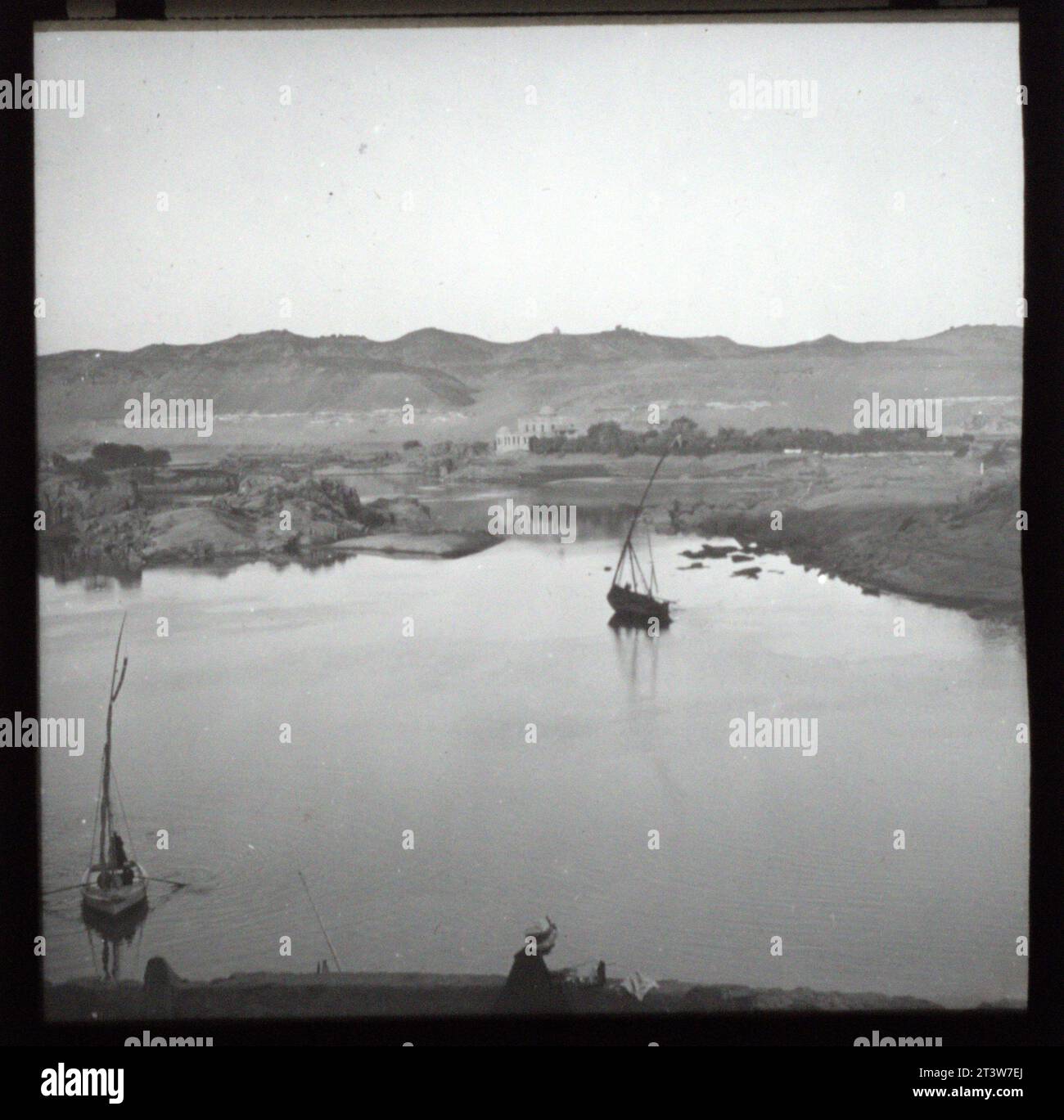 View of The Nile - 1920s Cairo, Egypt Stock Photo - Alamy