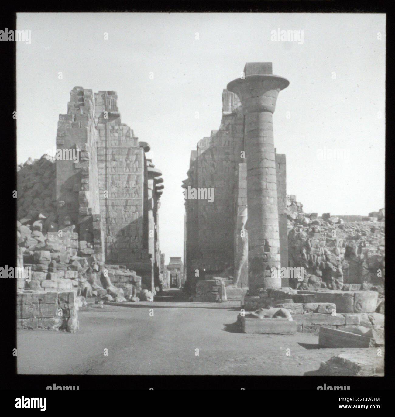Pillars at Luxor - 1920s Cairo, Egypt Stock Photo - Alamy