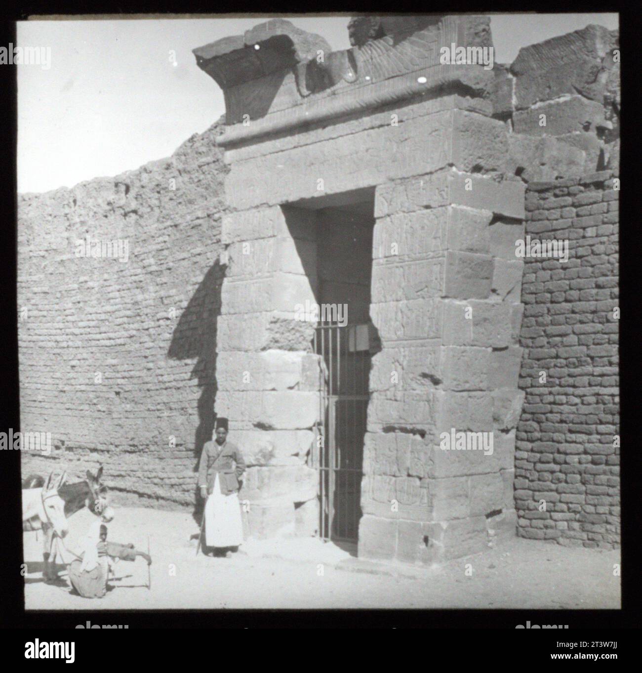 Temple at Deir-el-Medina - 1920s Cairo, Egypt Stock Photo - Alamy