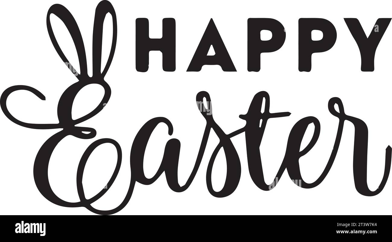 Happy easter card ears Black and White Stock Photos & Images - Alamy