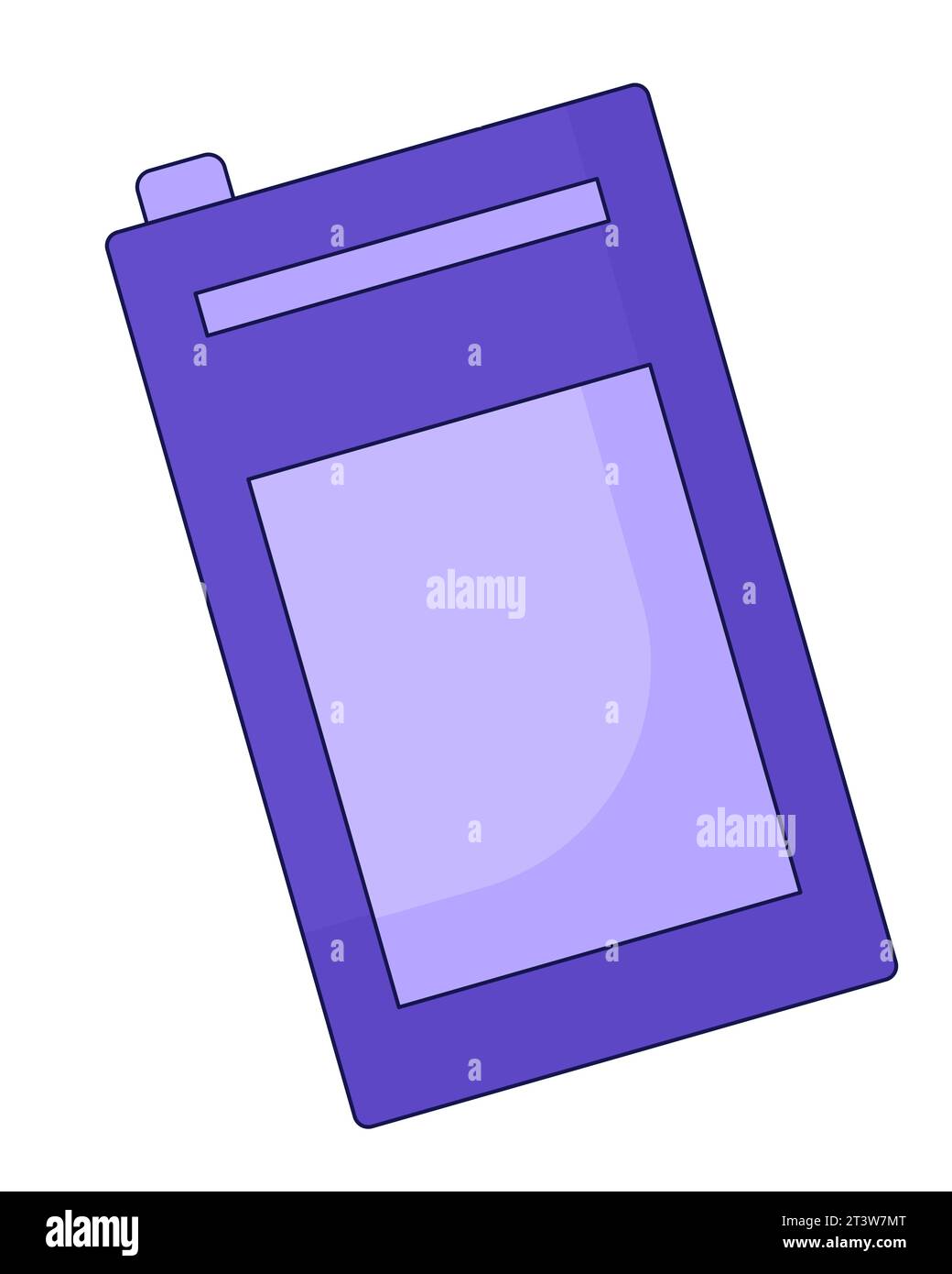 Closed book bookmark 2D linear cartoon object Stock Vector Image & Art ...