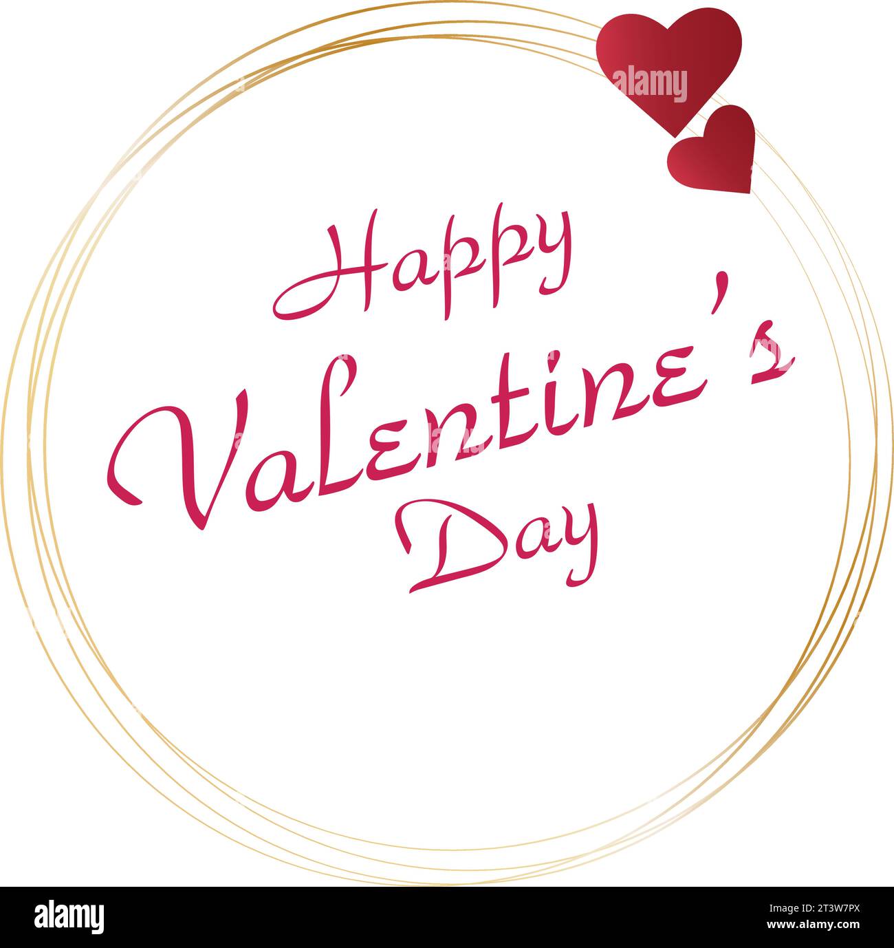 Circle graphic frame with hearts.Valentine's Day background with paper ...