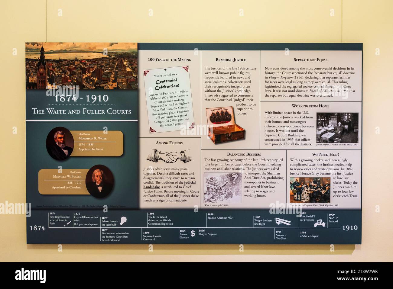 Interpretive display in the Supreme Court Building, Washington, DC USA ...