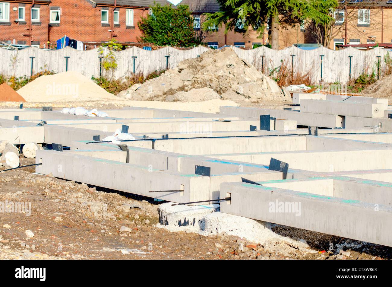 Building foundation made of prestressed concrete beams Stock Photo - Alamy Building foundation made of prestressed concrete beams Stock Photo - Alamy