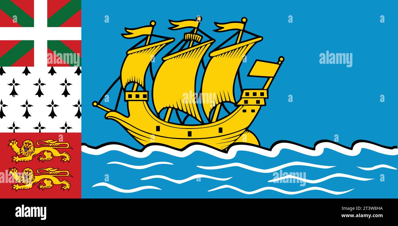 National flag of Saint Pierre and Miquelon that can be used for ...