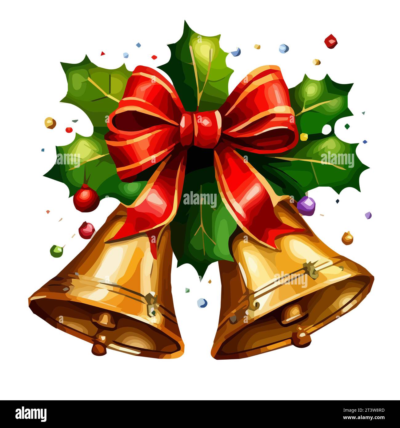 Jingle bells holly berries illustration Cut Out Stock Images & Pictures ...