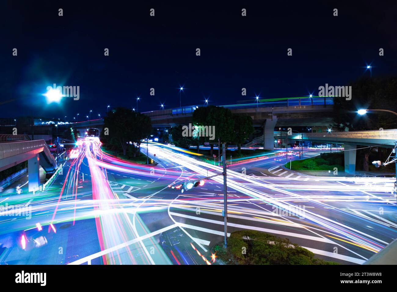 Night timelapse traffic jam city hi-res stock photography and images ...