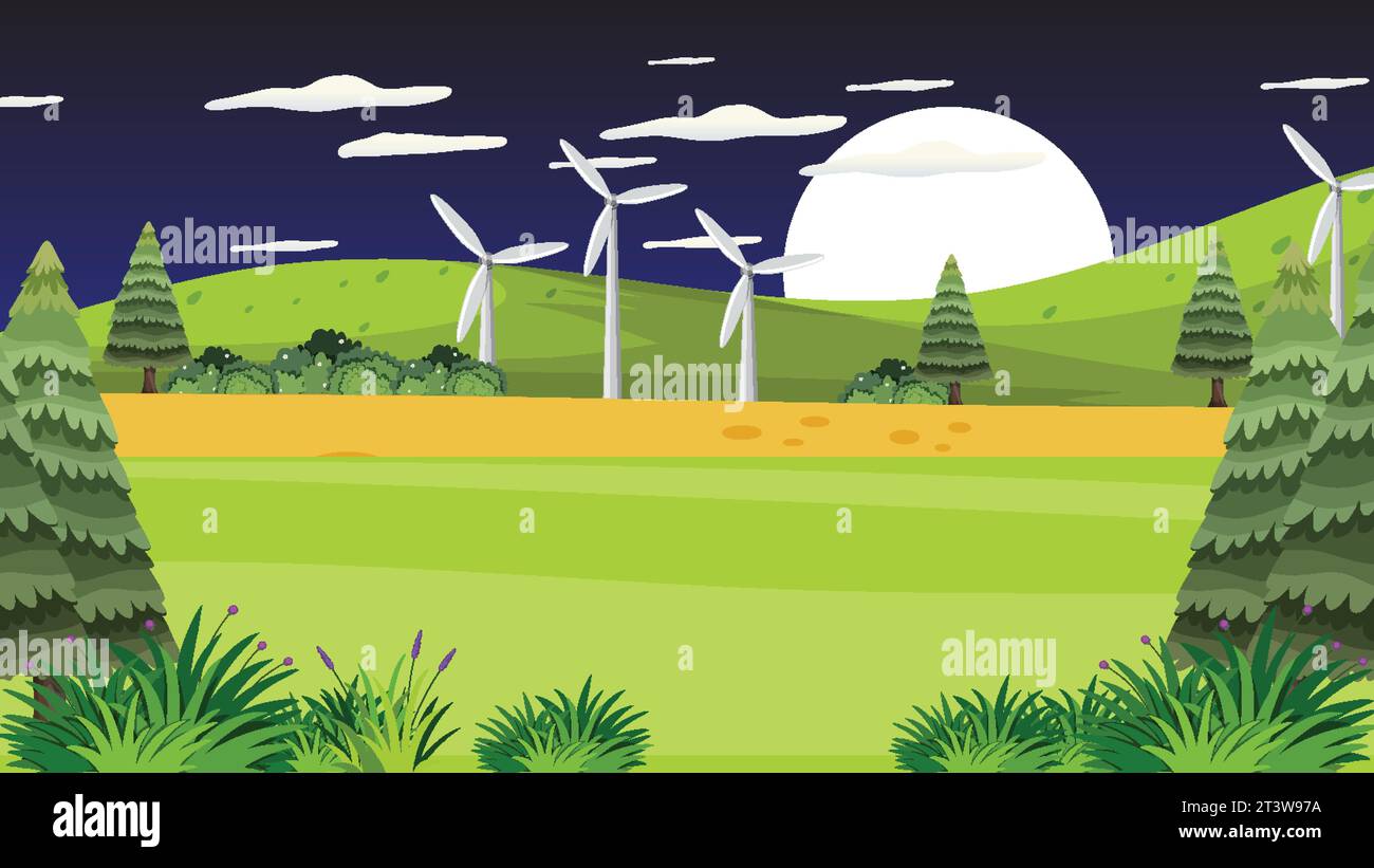 Tranquil scene rural road Stock Vector Images - Alamy